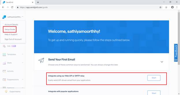 .NET Core App Sending An Email Using SendGrid